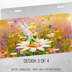 3D Enchanted Fairy License Plate PNG Cute Princess License Plate Design ...