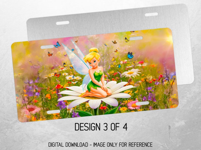 3D Enchanted Fairy License Plate PNG Cute Princess License Plate Design ...