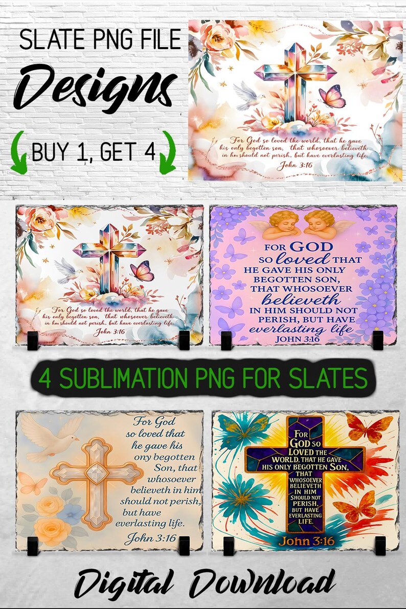 Bible Verse Slate PNG Christian Faith Slate File Bundle Sublimation ...