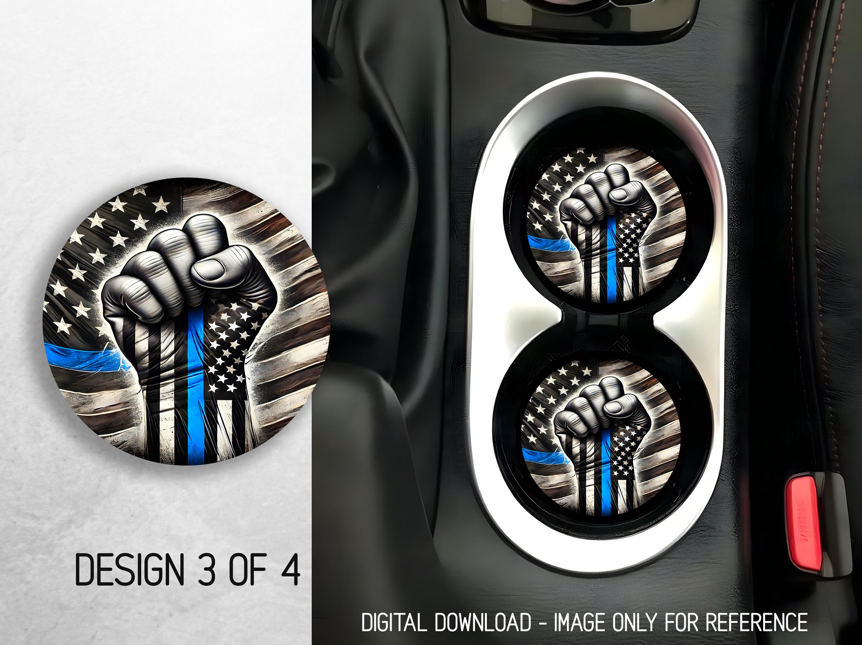 Police Car Coaster PNG Bundle Police Officer Car Coaster Sublimation ...