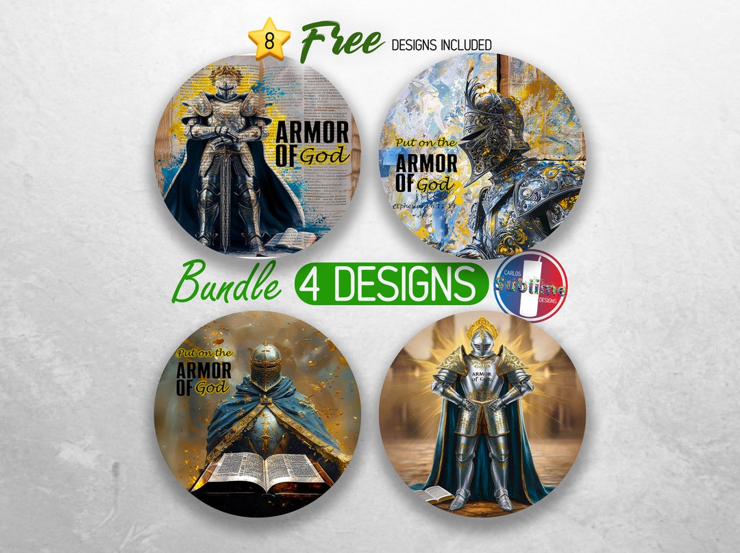 Bible Armor of God Car Coaster PNG Bundle Christian Religious Coaster ...
