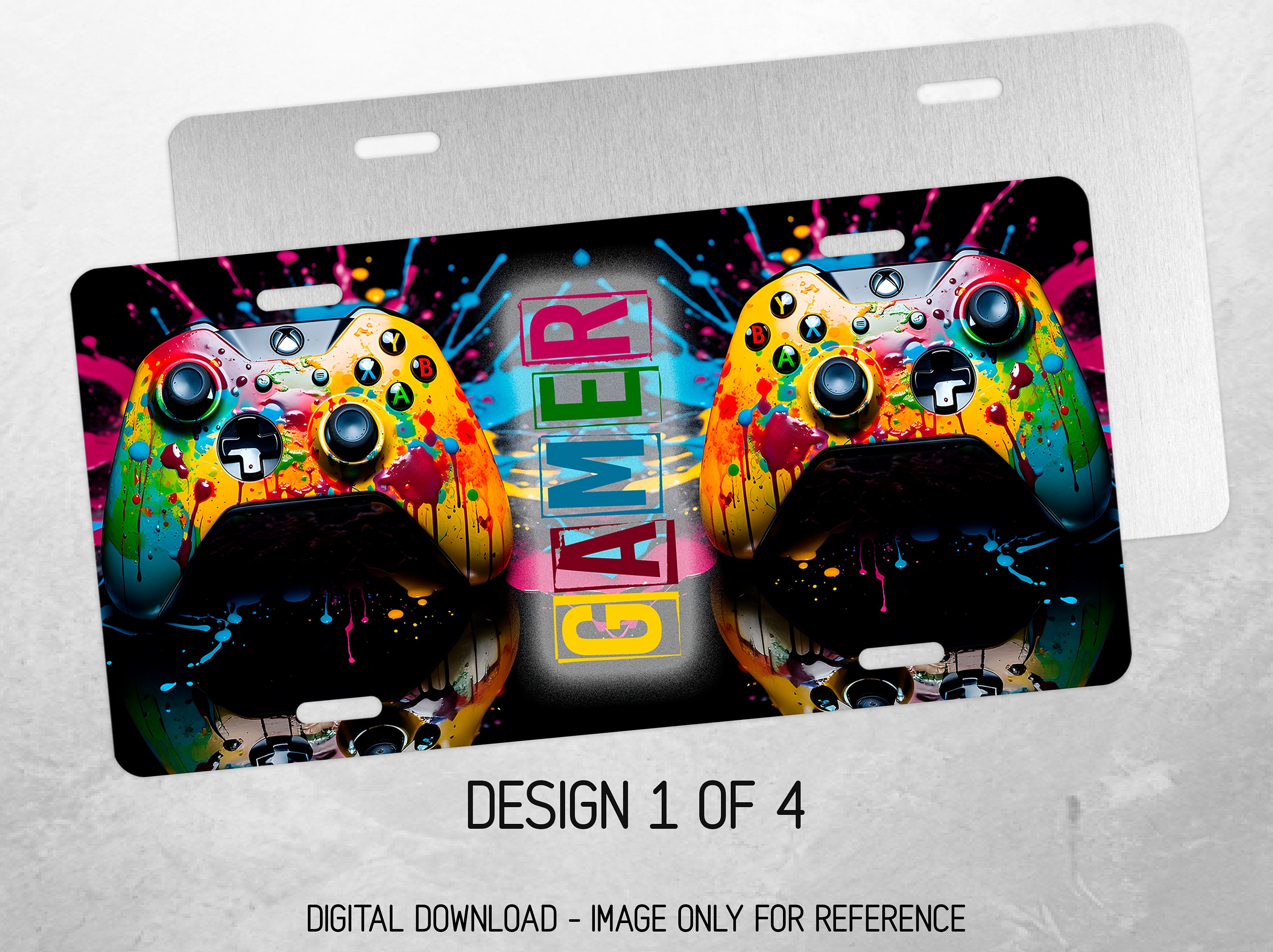 Gamer License Plate PNG Bundle Gaming License Plate Design Game ...