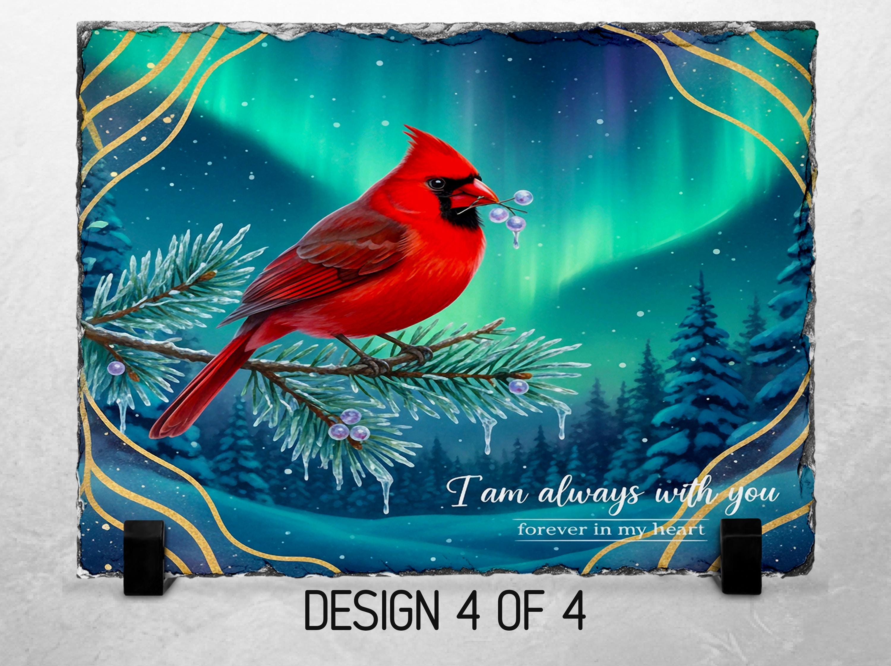 In Loving Memory Slate PNG Memorial Red Cardinal Slate File Bundle ...