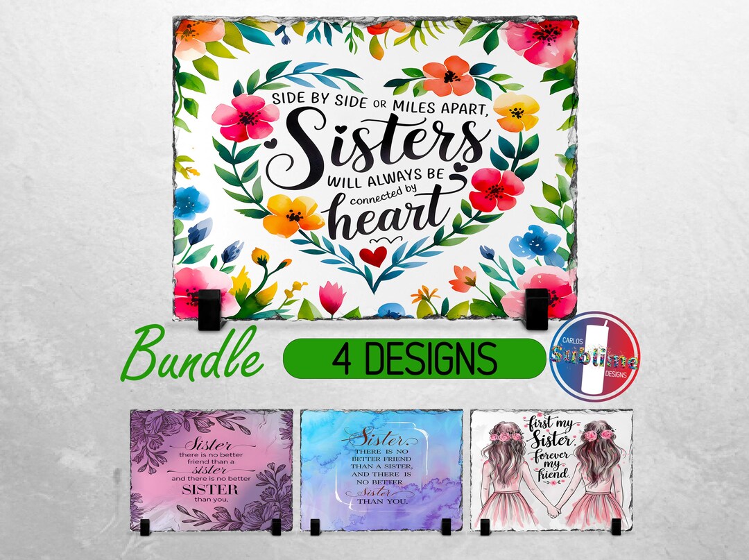 Best Friend Sister Slate PNG Best Friend Slate File Bundle Sublimation ...