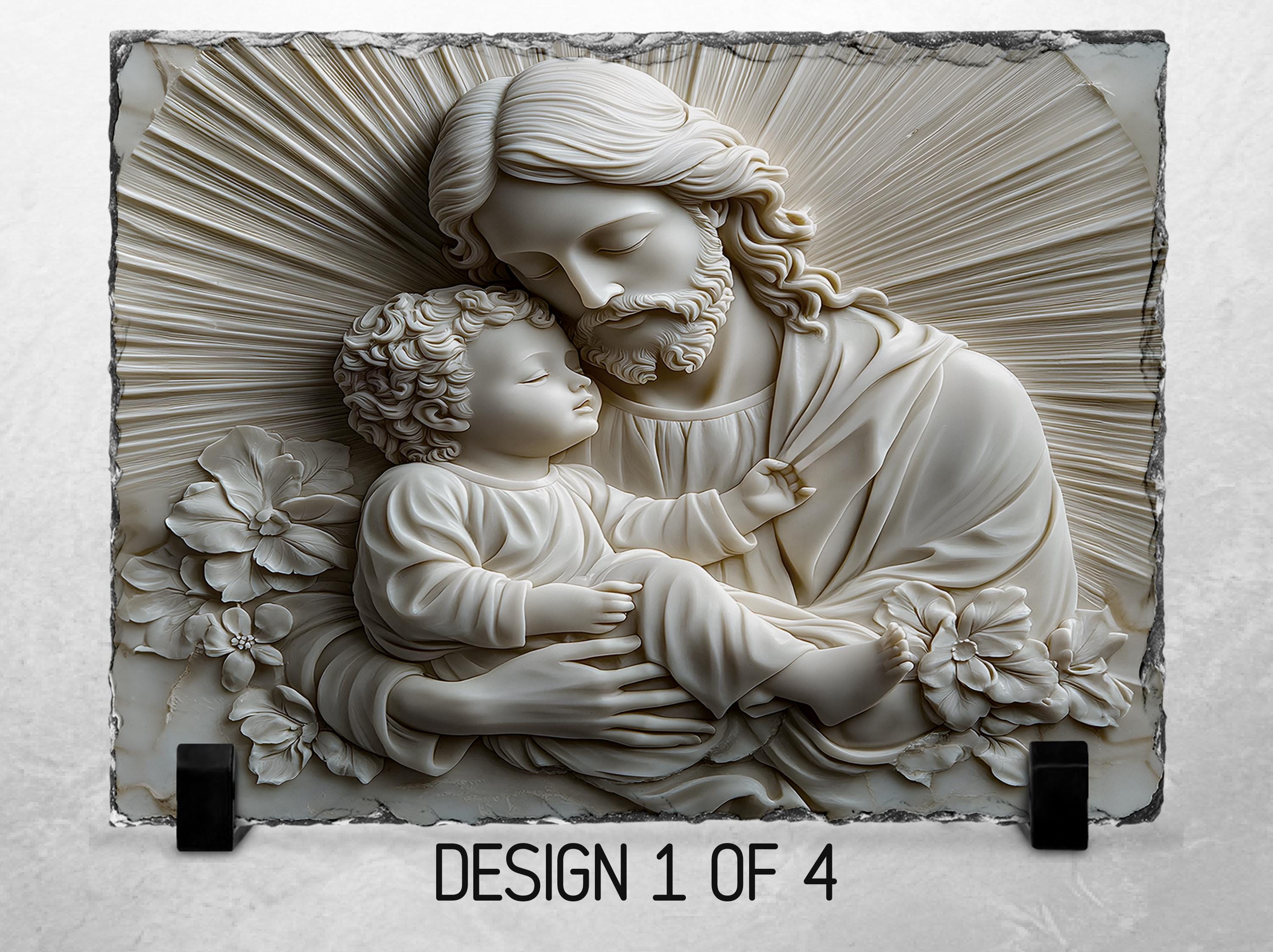 3D Jesus With Baby Slate PNG Christian Bible Slate File Bundle ...