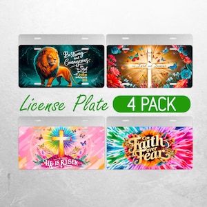 Faith Christian License Plate PNG Bible Verse License Plate Design ...