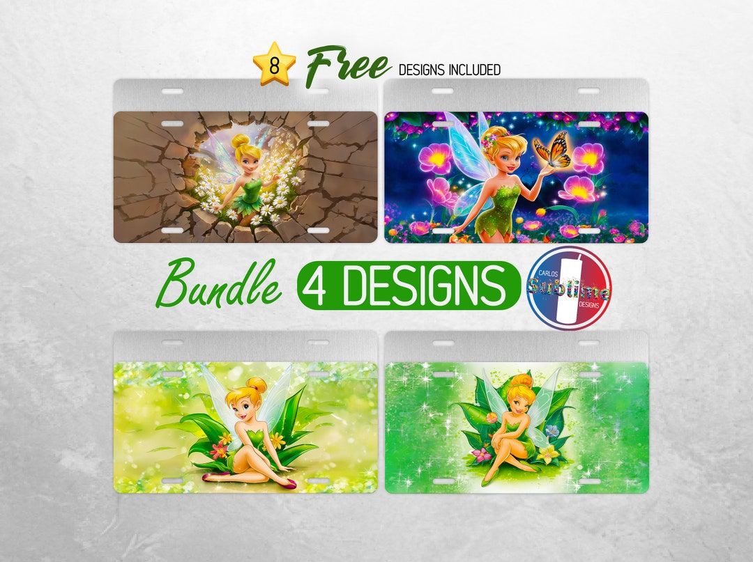 3D Enchanted Fairy License Plate PNG Cute Princess License Plate Design ...