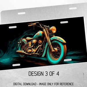 Motorcycle License Plate PNG Vintage Motorcycle License Plate Design ...