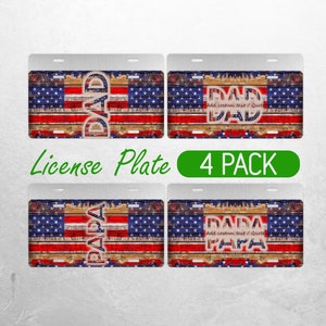 USA Papa Dad License Plate PNG Fathers Day License Plate Design Add ...