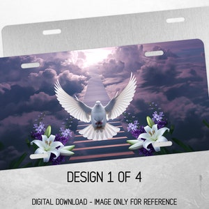Memorial License Plate PNG Bundle Heaven License Plate Design in Loving ...