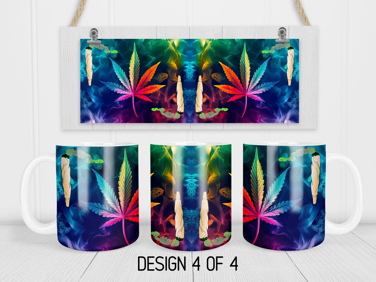 Marijuana Leaf Mug Wrap PNG Weed Marijuana 11oz and 15oz Mug ...