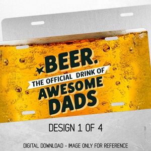 Best Dad License Plate PNG Men Beer License Plate Design Fathers Day ...