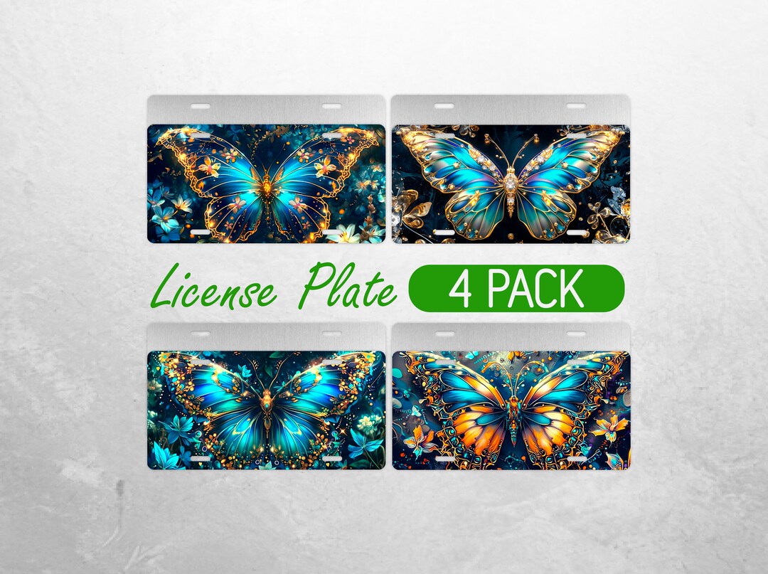Stunning Butterfly License Plate PNG Steampunk Butterfly License Plate ...