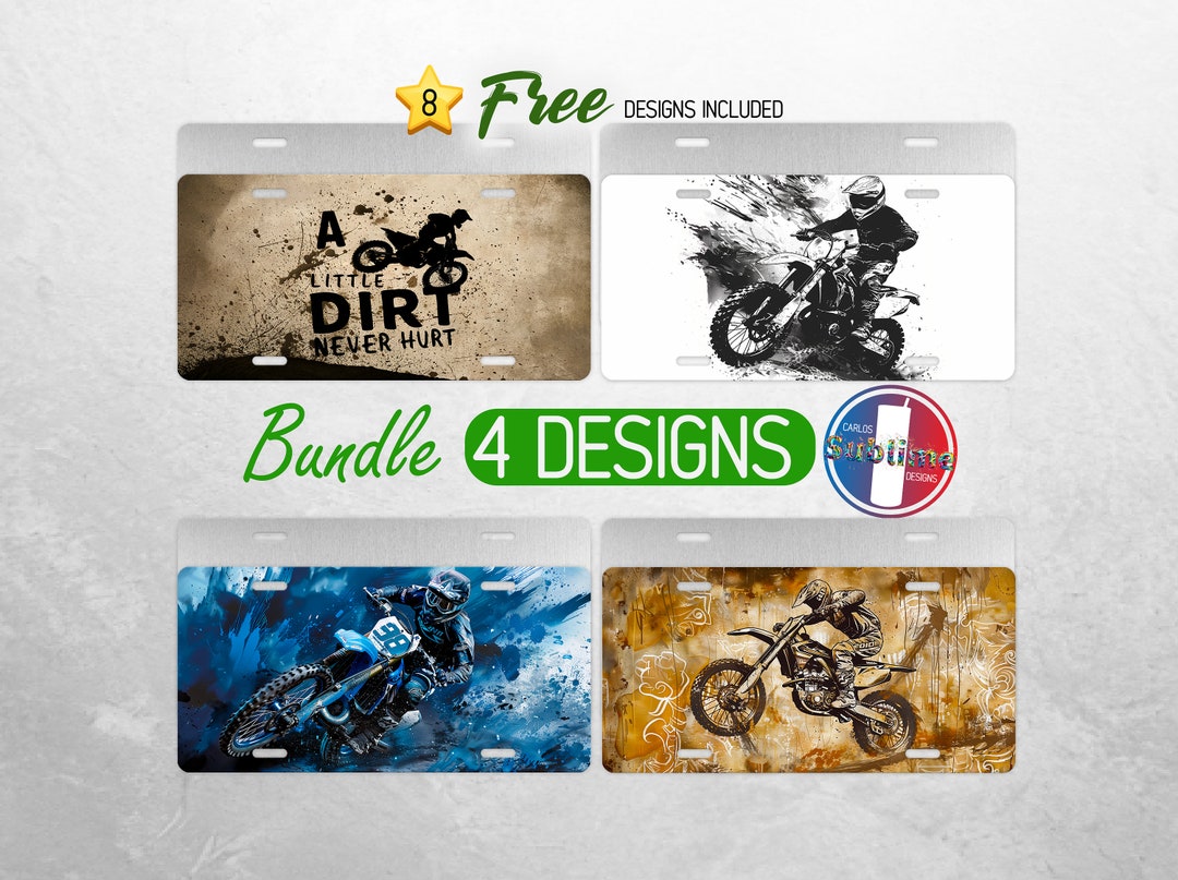 Motocross Dirt Bike License Plate PNG Little Dirt Never Hurt License ...