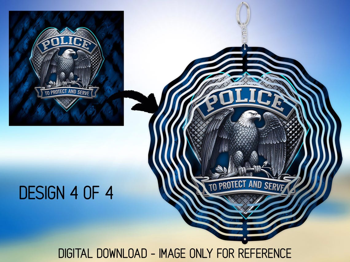 Police Wind Spinner PNG Design Bundle Police Officer Windspinner PNG ...