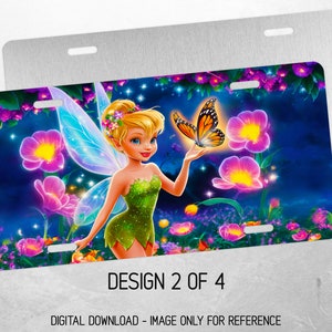 3D Enchanted Fairy License Plate PNG Cute Princess License Plate Design ...