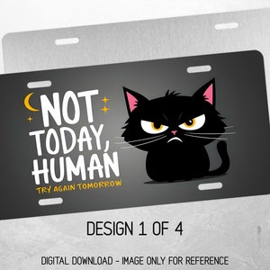 Funny Cat License Plate PNG Sassy Sarcastic License Plate Design Cat ...