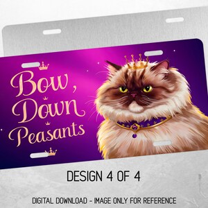 Funny Cat License Plate PNG Sassy Sarcastic License Plate Design Cat ...