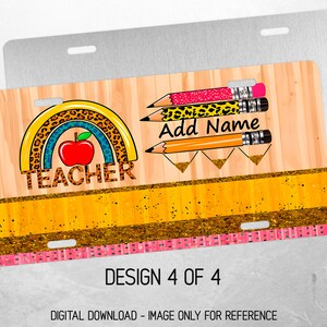 School Teacher License Plate PNG Personalized Teacher License Plate ...