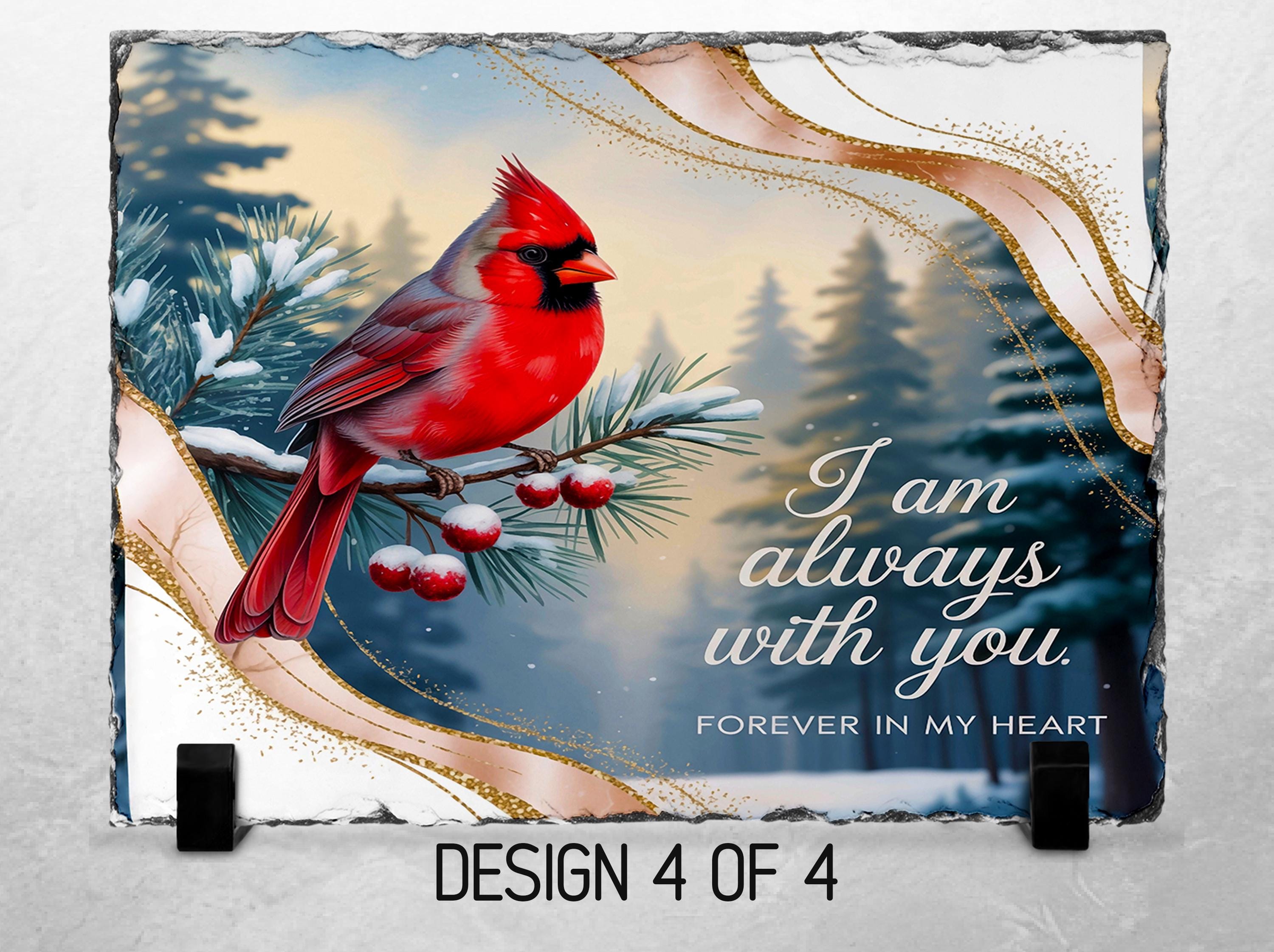 In Loving Memory Slate PNG Memorial Red Cardinal Slate File Bundle ...