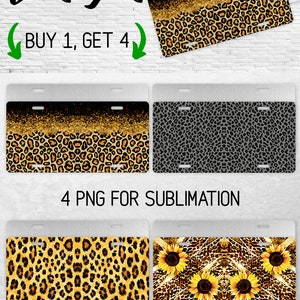Leopard Print License Plate PNG Cheetah Print License Plate Design ...