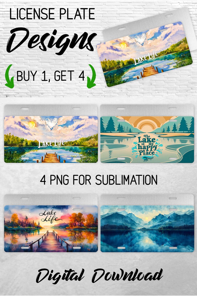 Lake Life License Plate PNG the Lake is My Happy Place License Plate ...