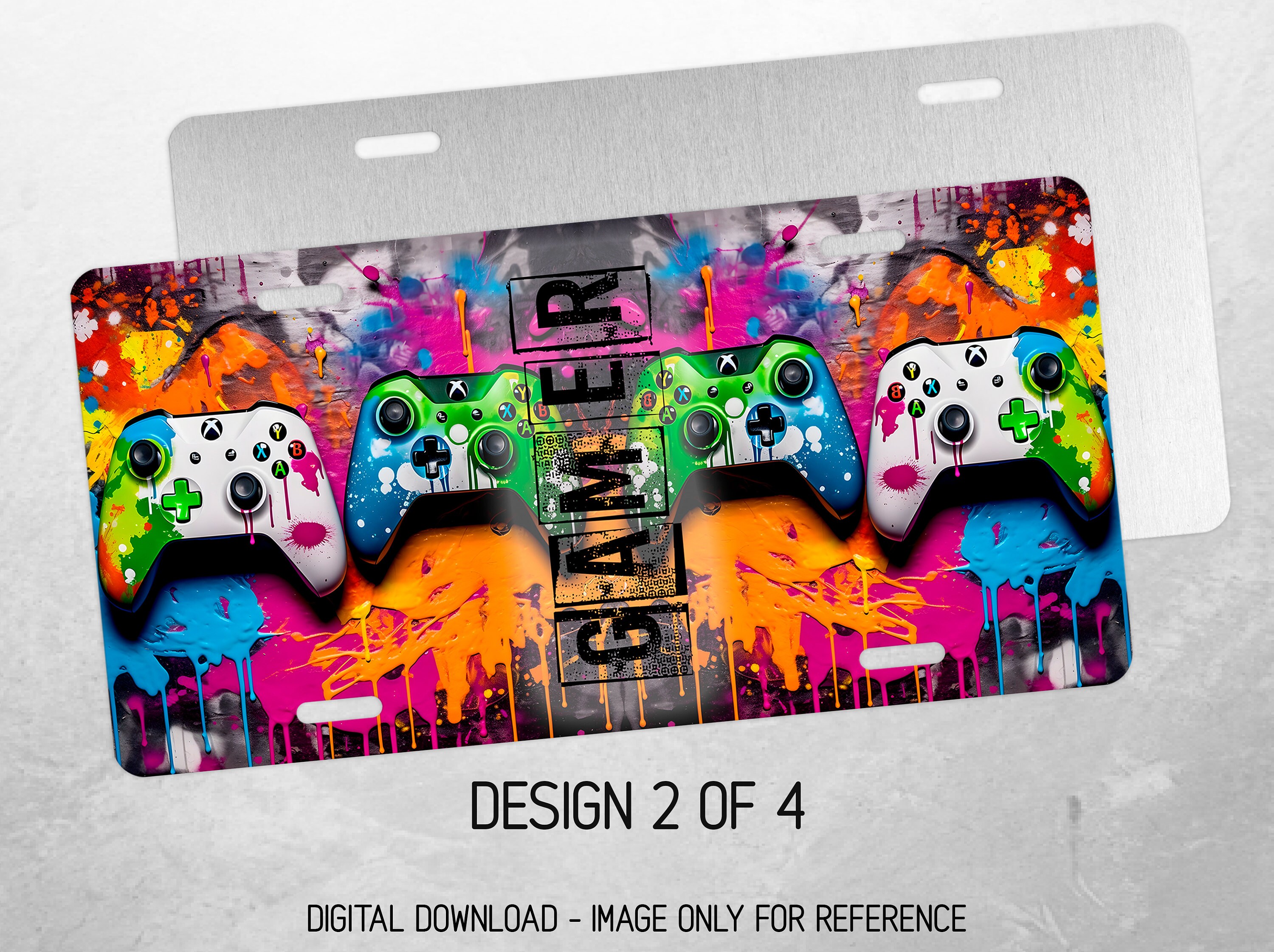 Gamer License Plate PNG Bundle Gaming License Plate Design Game ...