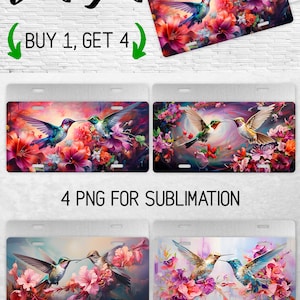 3D Hummingbird License Plate PNG Bundle Humming Birds License Plate ...