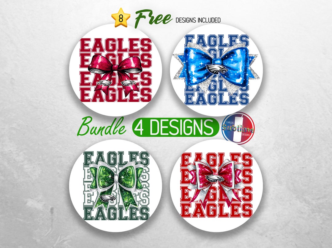 Eagles School Team Car Coaster PNG Bundle Mascot Green Team Football ...