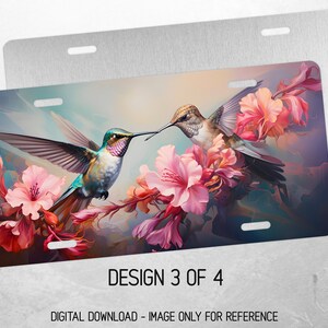 3D Hummingbird License Plate PNG Bundle Humming Birds License Plate ...