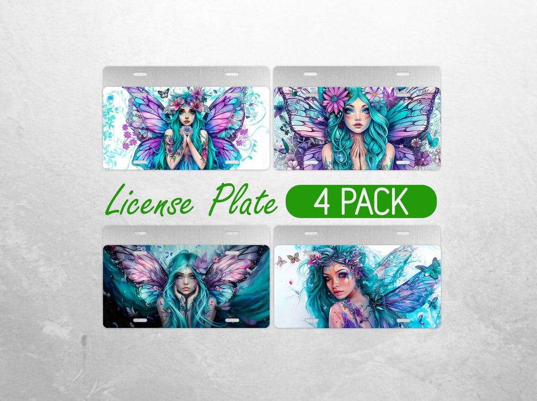 Enchanted Fairy License Plate PNG Whimsical Goth License Plate Design ...