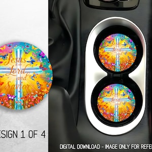 Faith Christian Car Coaster PNG Bible Verse Car Coaster Sublimation ...