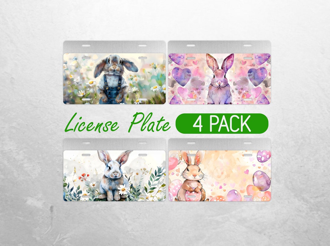 Easter Bunny License Plate PNG Easter Eggs License Plate Design Rabbit ...