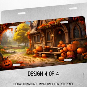 Fall License Plate PNG Bundle Fall Pumpkin License Plate Design Car ...