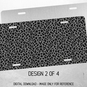 Leopard Print License Plate PNG Cheetah Print License Plate Design ...