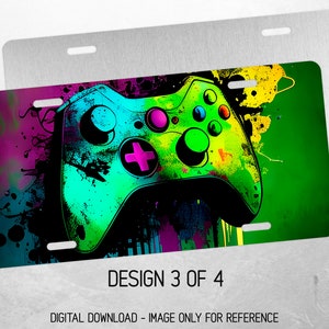 Gamer License Plate PNG Bundle Gaming License Plate Design Game ...
