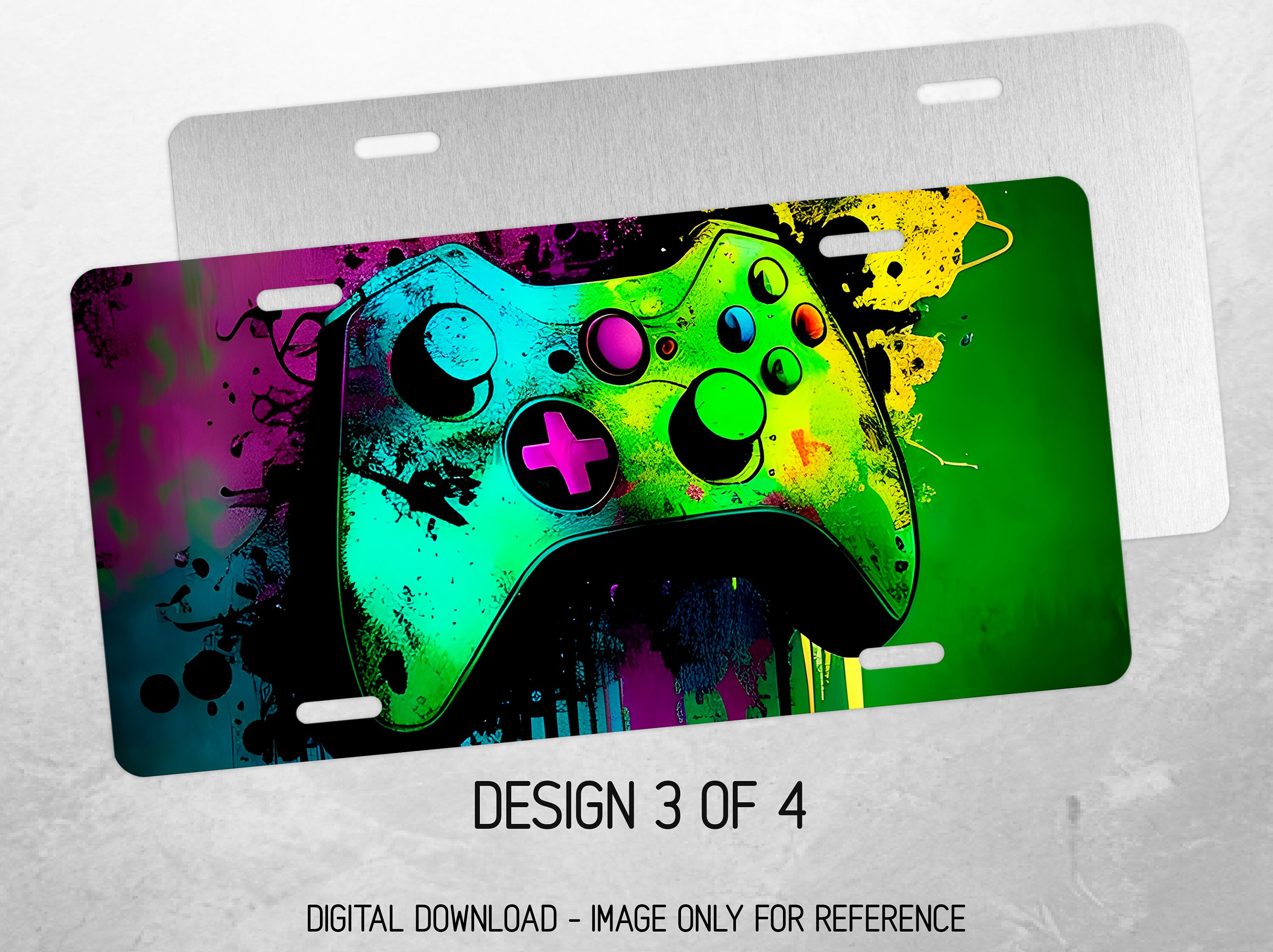 Gamer License Plate PNG Bundle Gaming License Plate Design Game ...