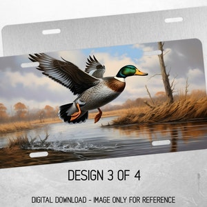 Duck Hunting License Plate PNG Mallard Duck License Plate Design Dog ...