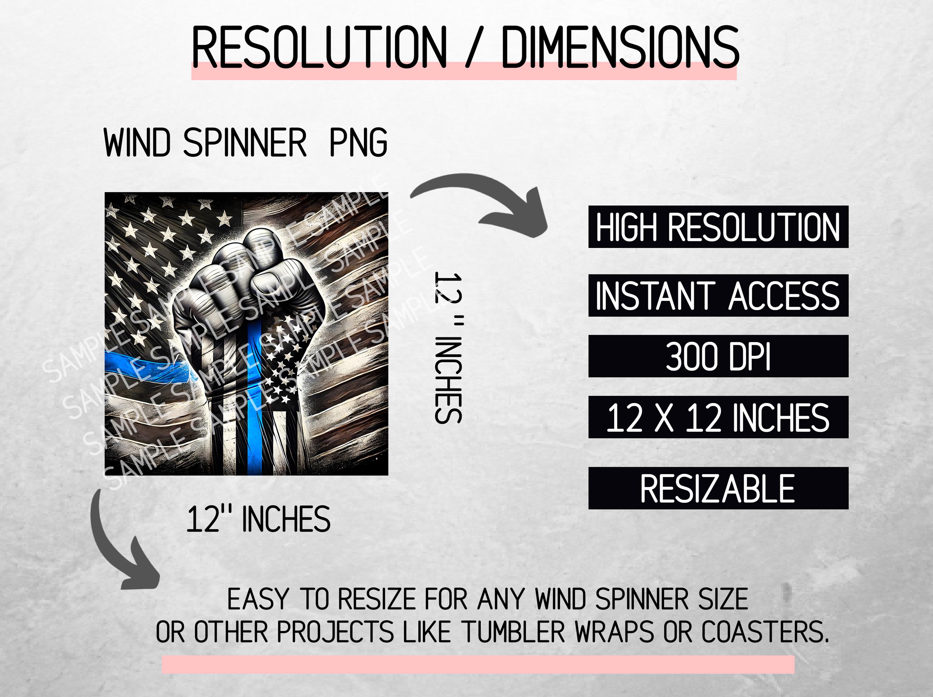 Police Wind Spinner PNG Design Bundle Police Officer Windspinner PNG ...