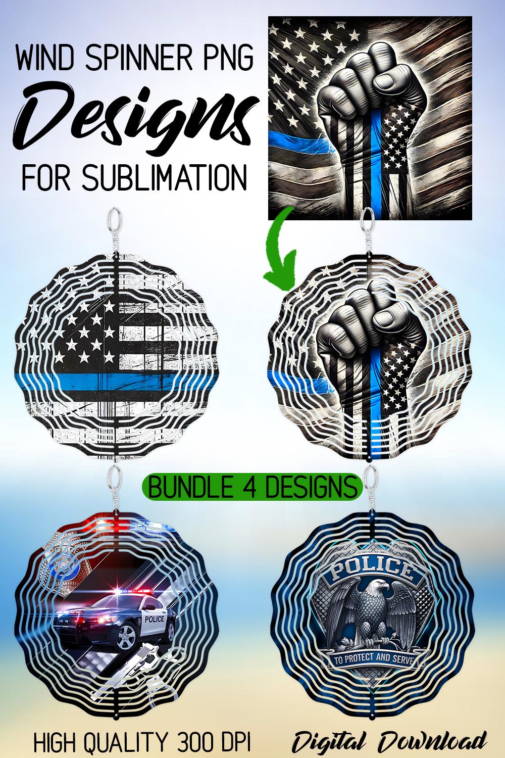 Police Wind Spinner PNG Design Bundle Police Officer Windspinner PNG ...