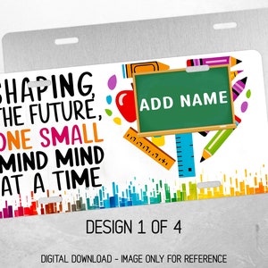 School Teacher License Plate PNG Personalized Teacher License Plate ...