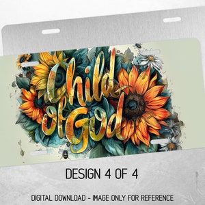 Child of God License Plate PNG Kids Christian License Plate Design ...