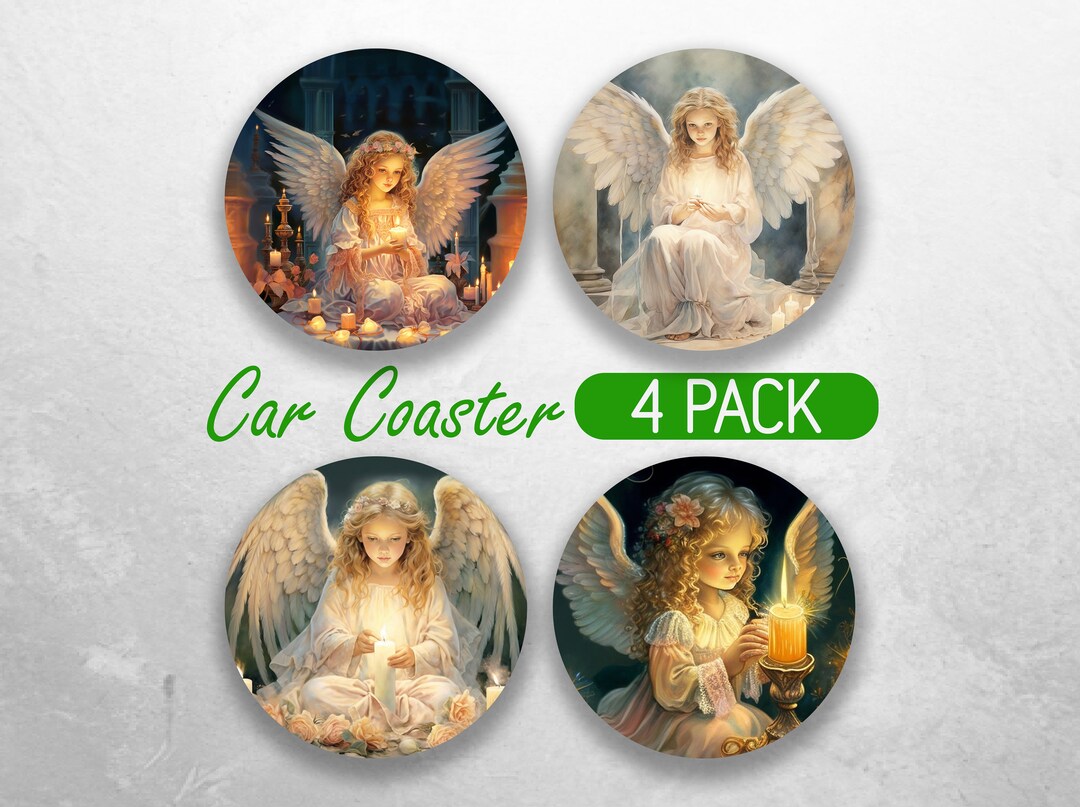 Victorian Angel Car Coaster PNG Watercolor Angel Car Coaster ...