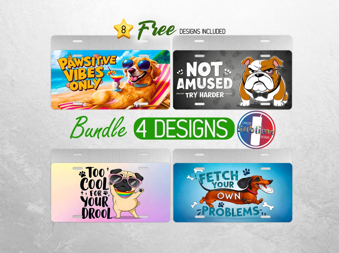 Funny Dog License Plate PNG Sassy Sarcastic License Plate Design Dog ...