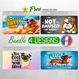 Funny Dog License Plate PNG Sassy Sarcastic License Plate Design Dog ...