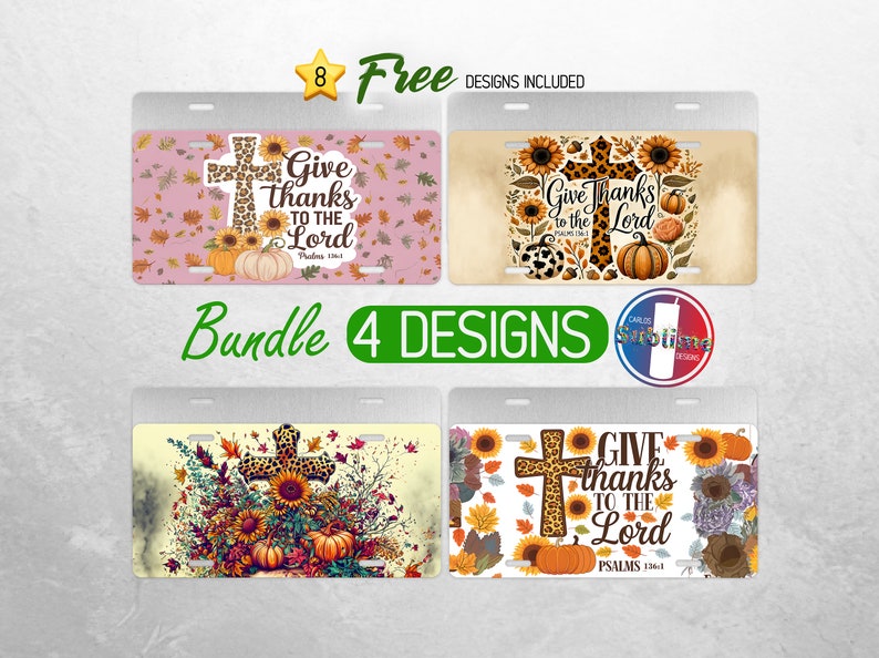 Bible Verse License Plate PNG Bundle Christian Faith License Plate ...