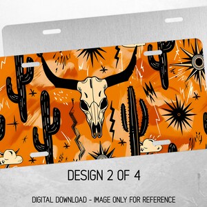 Aztec Western License Plate PNG Boho Desert License Plate Design Cactus ...