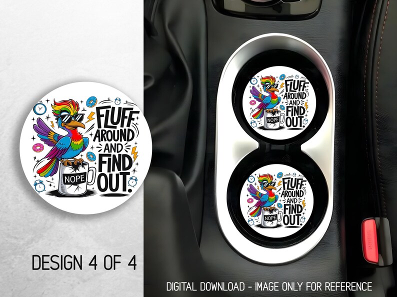 Bird Sarcastic Car Coaster PNG Bundle Sassy Funny Quote Coaster ...