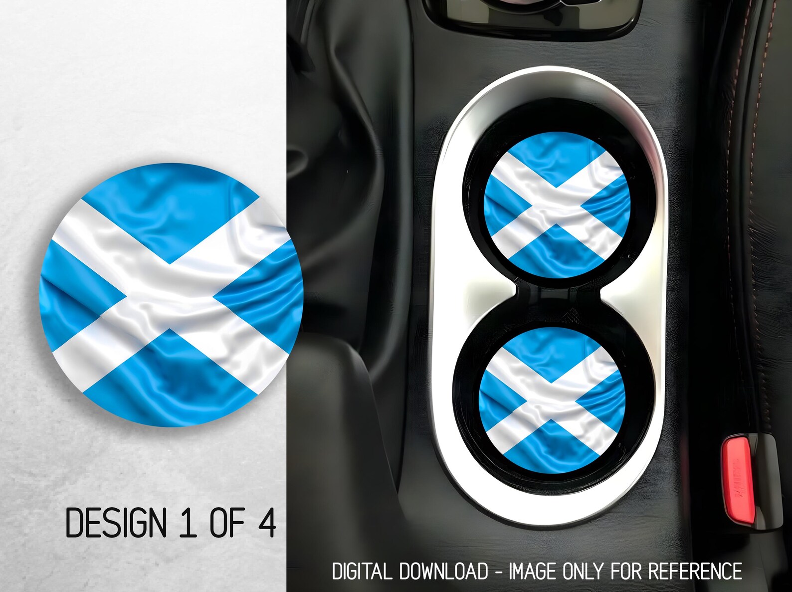Scotland Car Coaster PNG Bundle Scotland Flag Car Coaster Sublimation ...