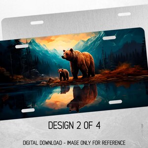 Black Bear License Plate PNG Bundle 3D Hunting License Plate Design ...